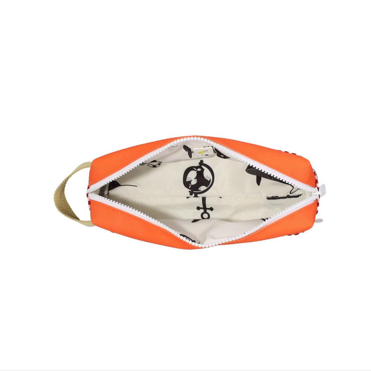 Sticky Lemon Pencil Case | Lifebuoy Orange + Shark Grey – Conscious Craft