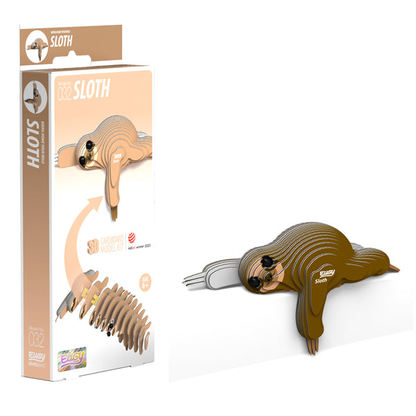 EUGY Sloth | Kids Cardboard Craft Kit – Conscious Craft