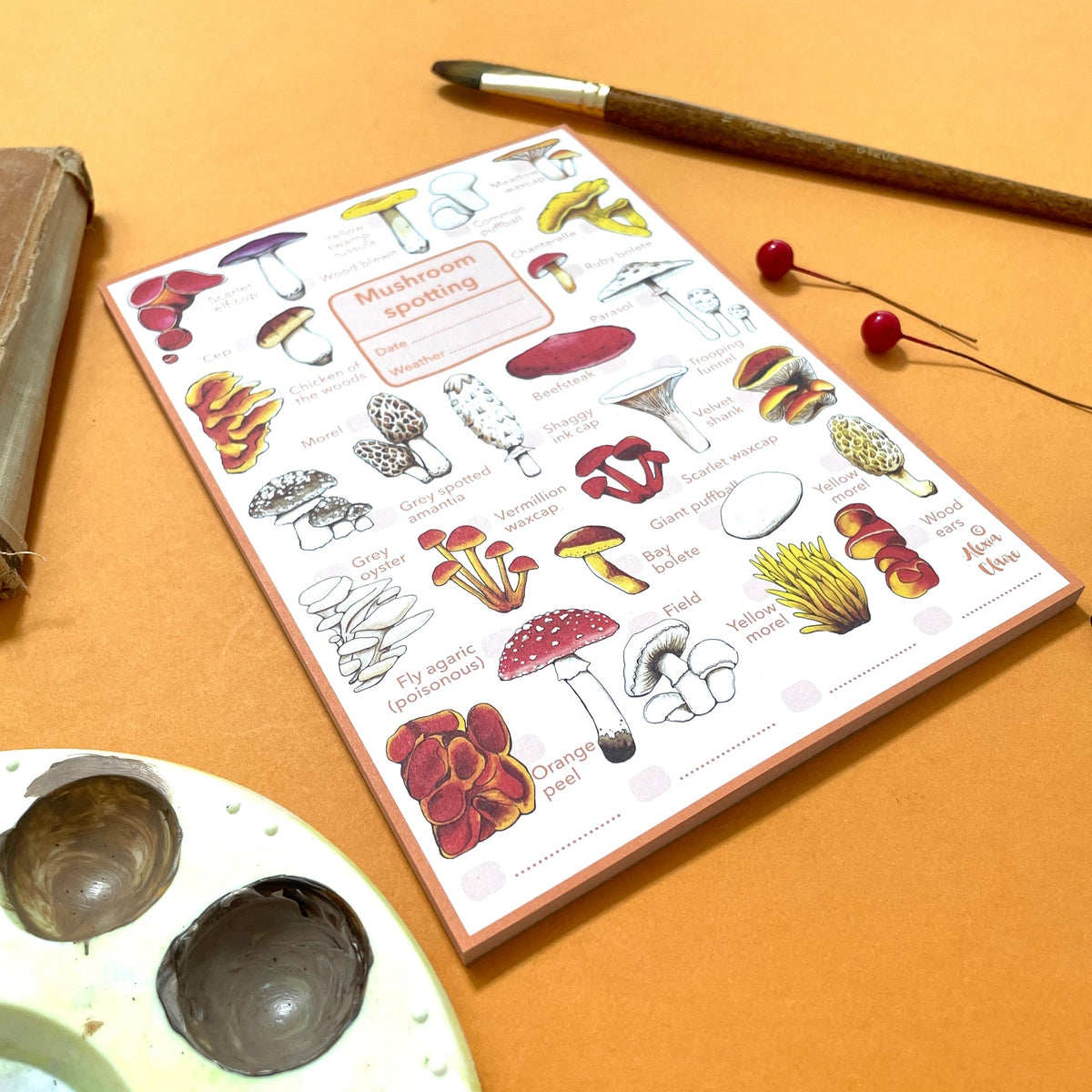 Alexia Claire Mushrooms Wildlife Spotting Notepad – Conscious Craft