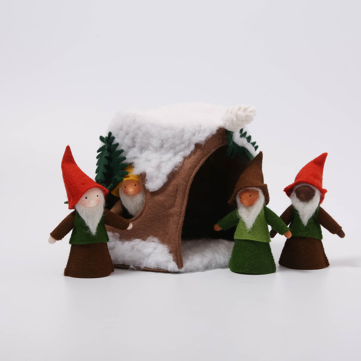Forest Pocket Gnome Snowy Stump House – Conscious Craft