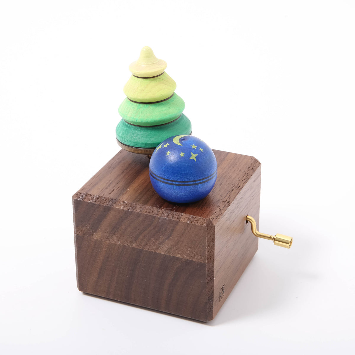 Luna Edelweiss Music Box with spin tops | Conscious Craft