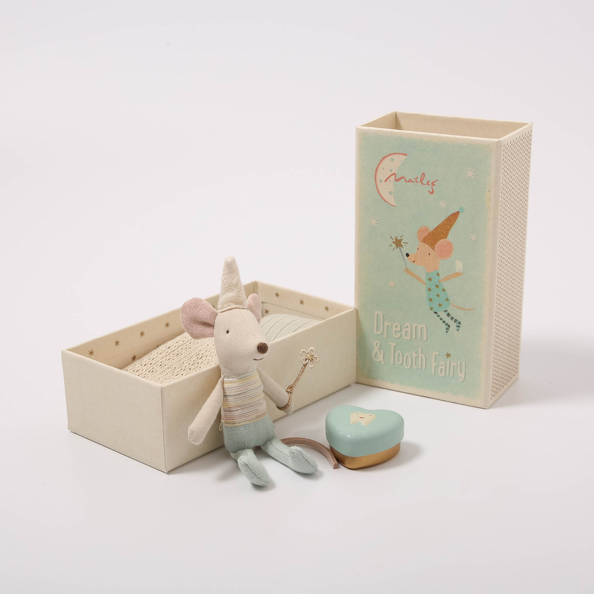 Maileg Tooth Fairy Mouse in Matchbox Blue – Conscious Craft