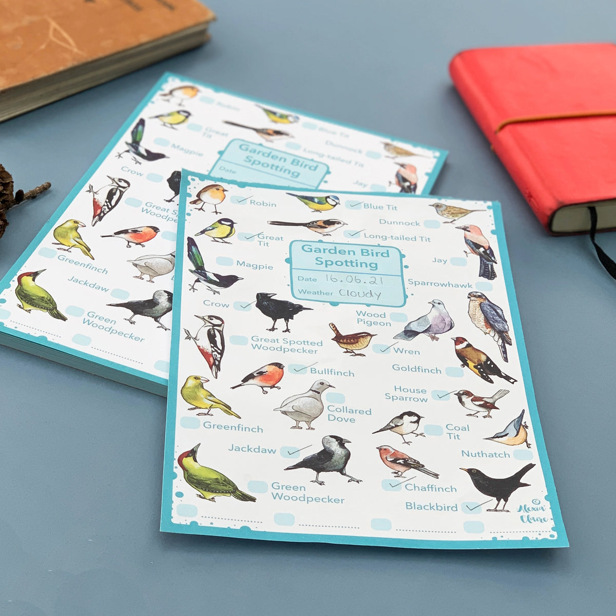 Alexia Claire | Garden Birds of Britain Notepad | Conscious Craft