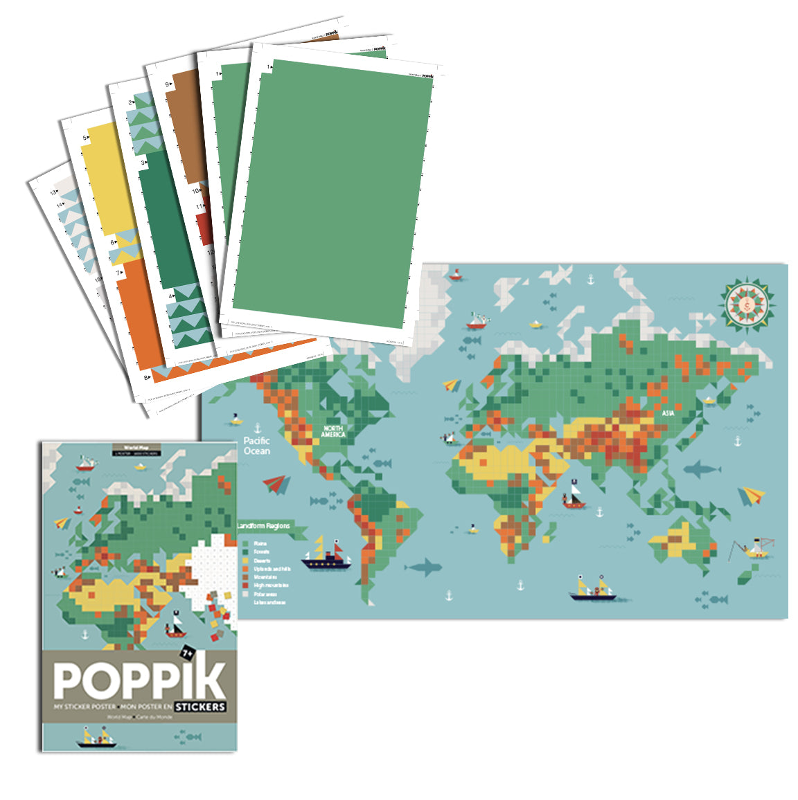 World Map Sticker Activity & Poster | Conscious Craft