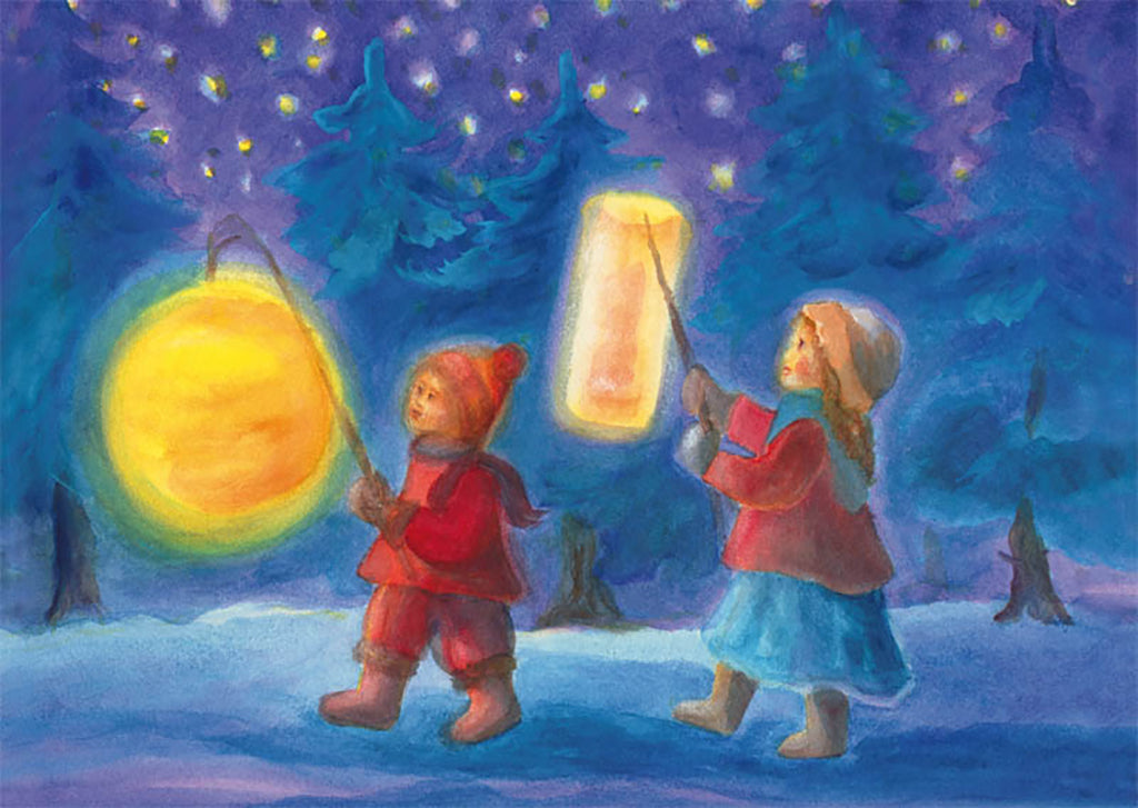 Lantern Walk Postcard | Conscious Craft