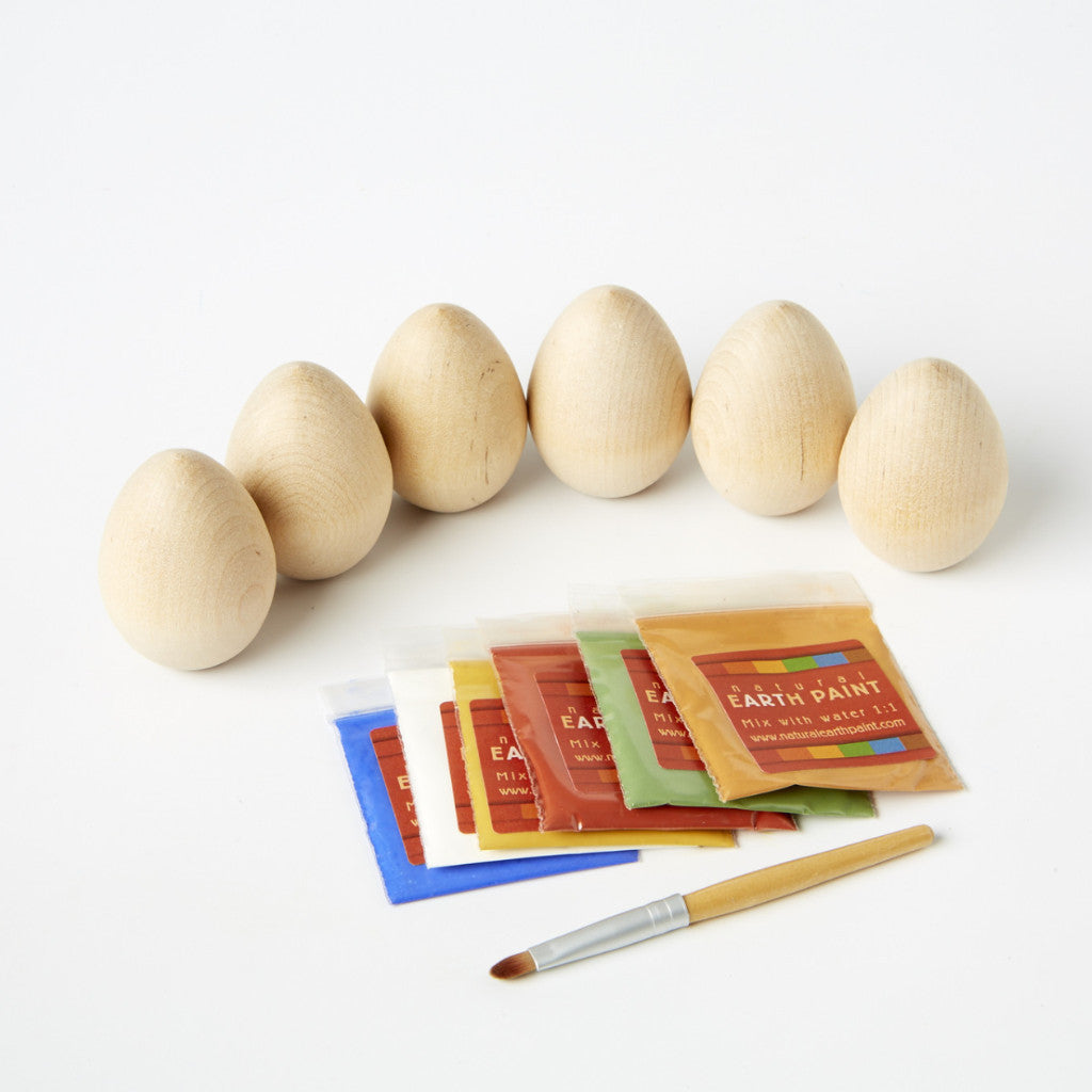 Wooden Eggs Craft Kit | Natural Earth Paint | Conscious Craft