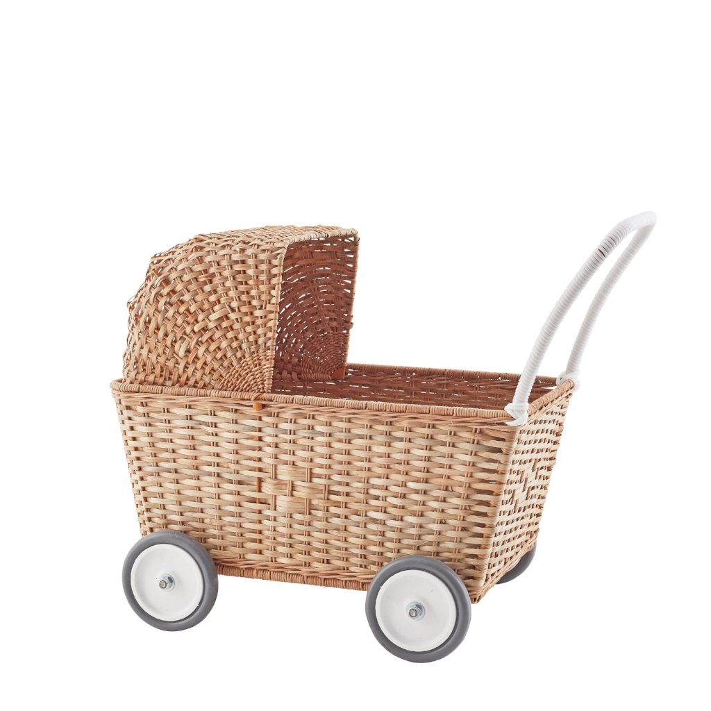 OlliElla Strolley | Natural | Pull Along Storage Toy For Toddlers ...