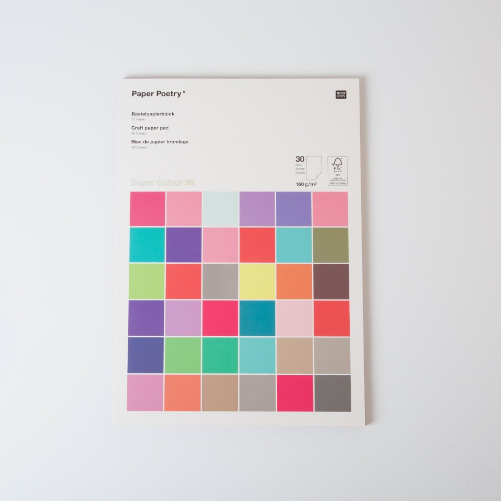 Assorted Colour Craft Paper Pad | Conscious Craft