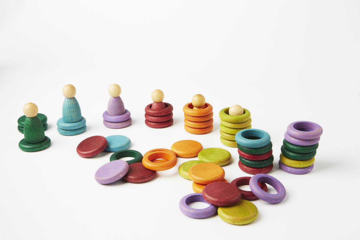 Grapat Nins with Rings & Coins in Spring Colours | Conscious Craft