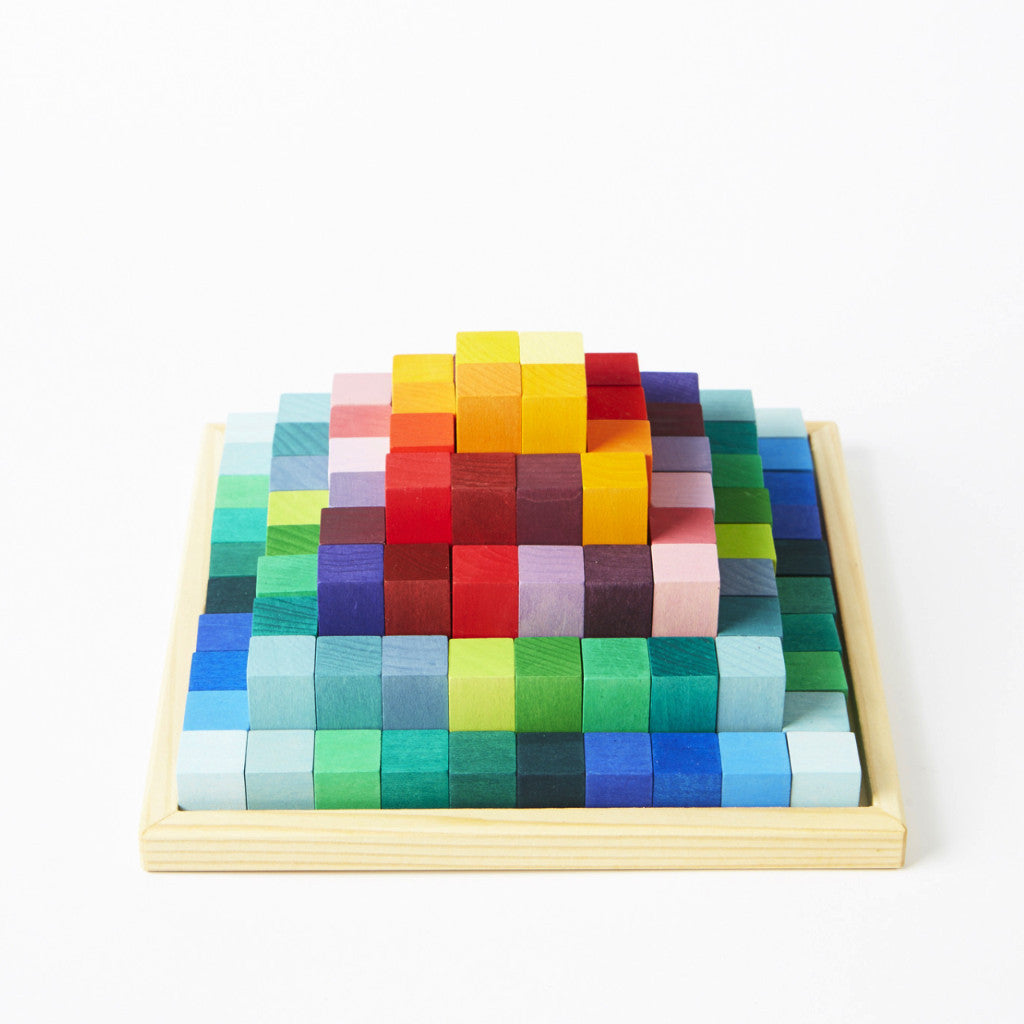 Grimm's Small Stepped Pyramid Wooden Building Blocks | Conscious Craft