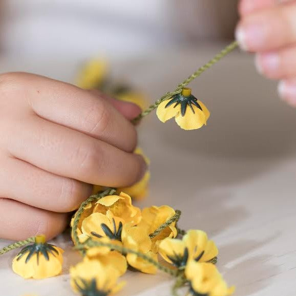 Buttercup Crown | 12 small silk petal buttercups – Conscious Craft