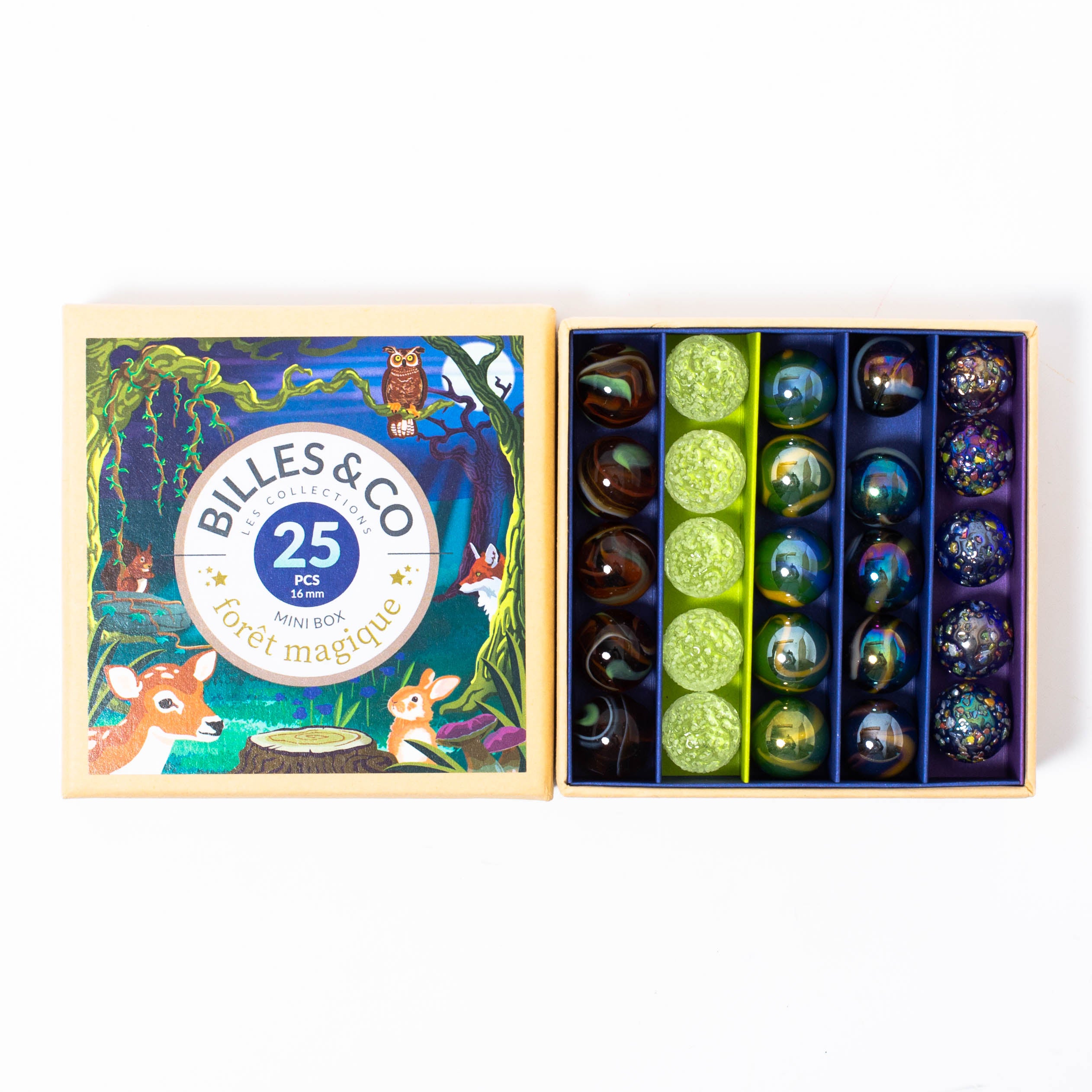 Billes & Co Magic Forest Mini Box Marbles 25 | Conscious Craft