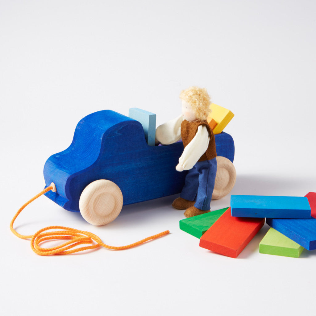 Grimm's Pull Along Blue Truck | Conscious Craft